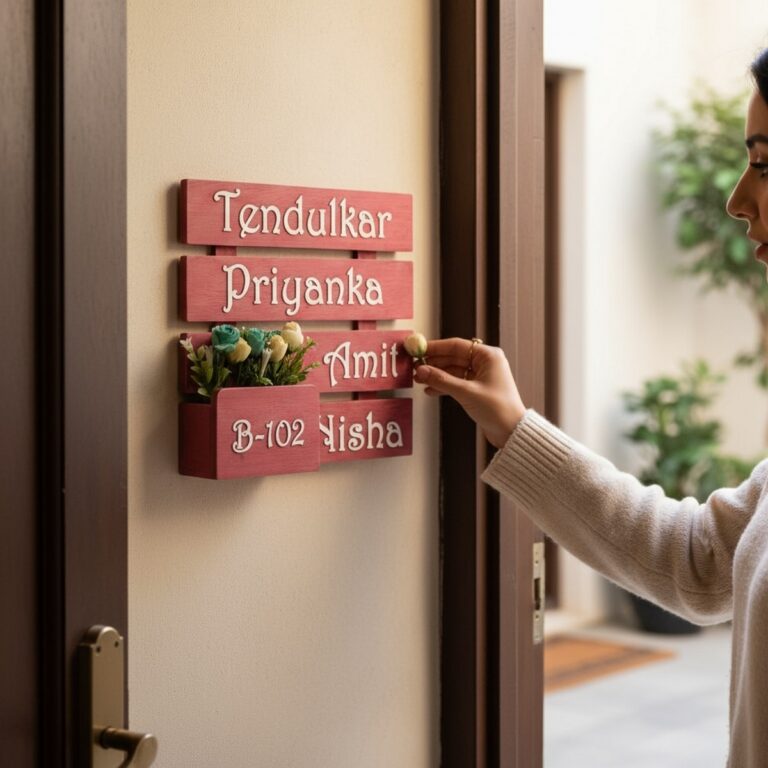 Exquisite Wooden Nameplates for an Elite Home Transformation