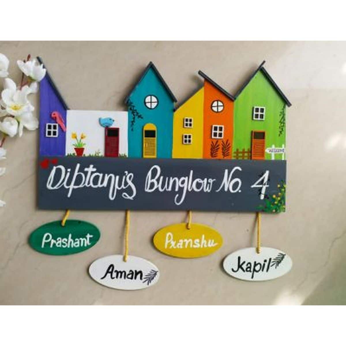 Customized Wooden Nameplate | Varnished | Easy Installation