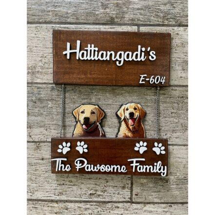 Name Plate For pet parent Family Customized