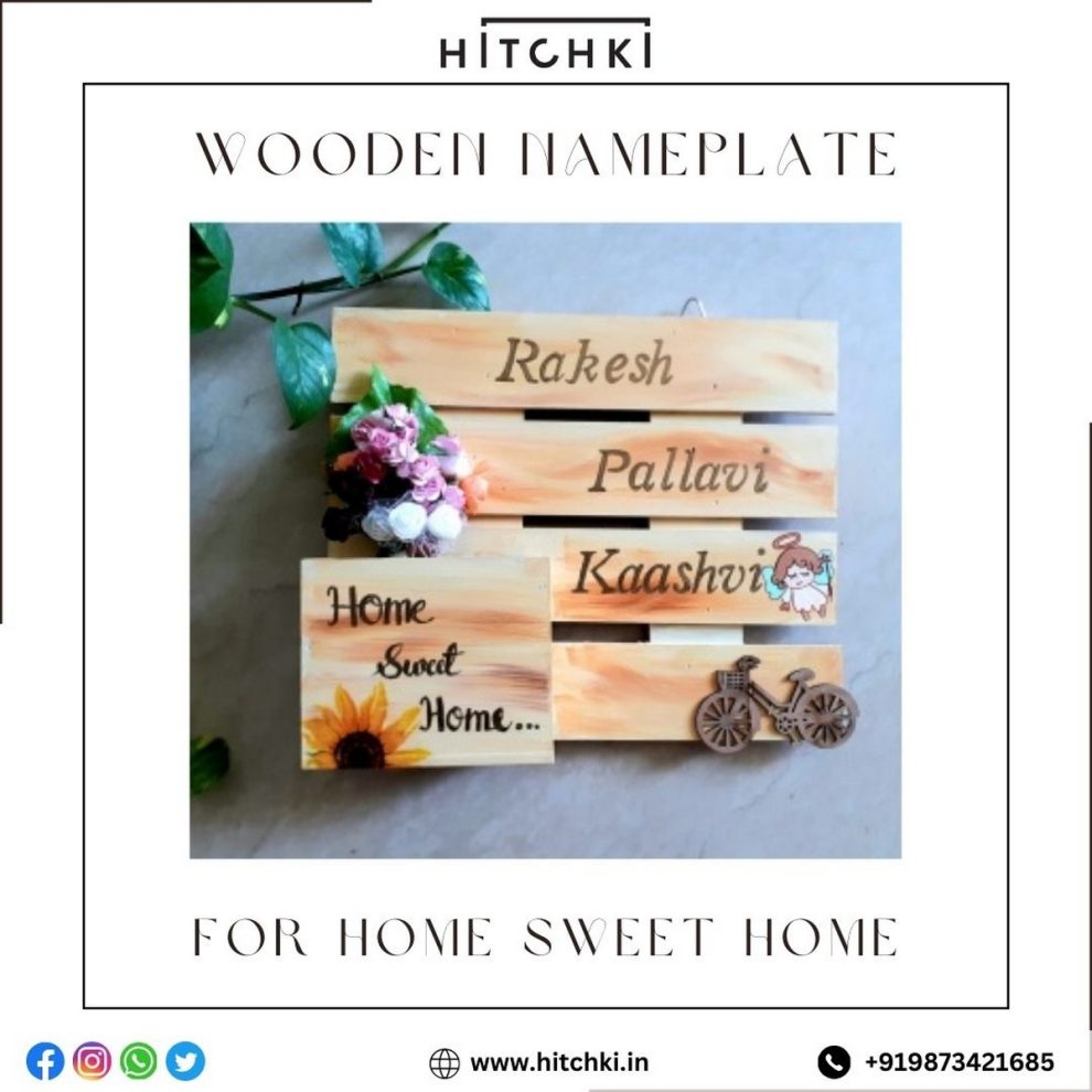 Wooden Nameplate for Home – Stylish & Personalized Decor