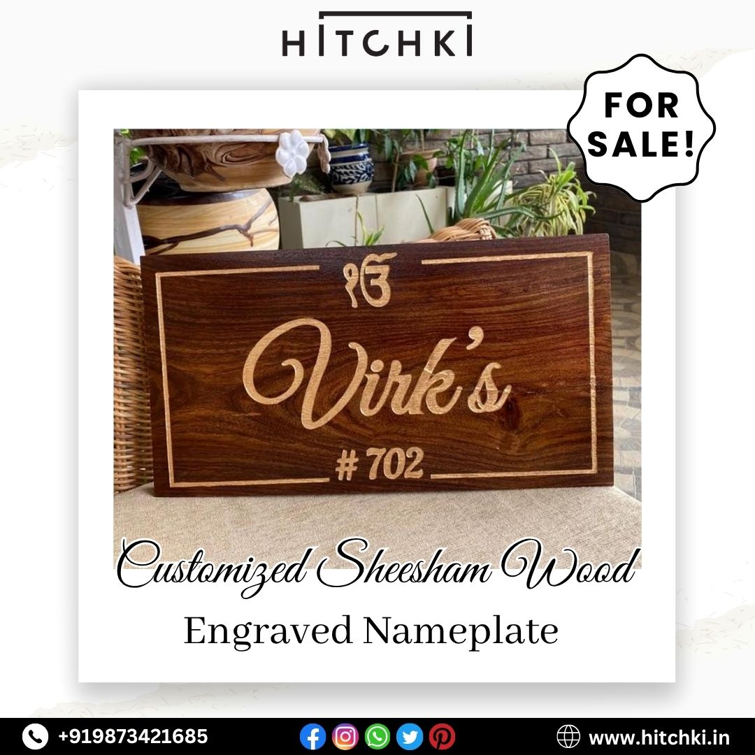 Personalized Wooden Name Plates for Home – by Hitchki.in