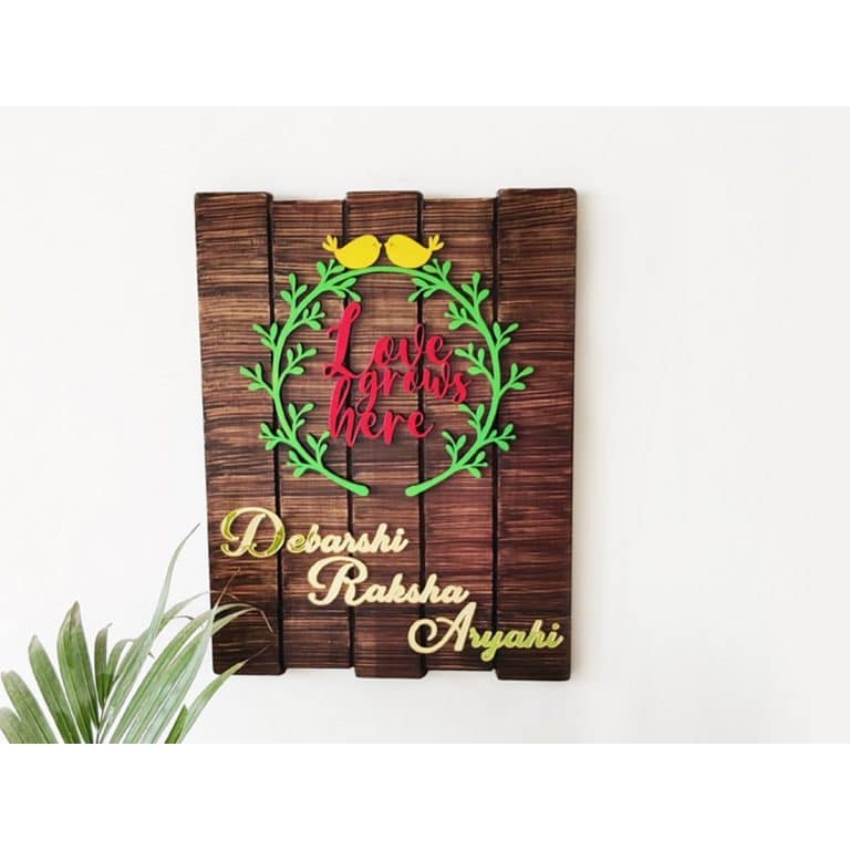 Beautiful Handmade Nameplate Designs for Flats | HITCHKI