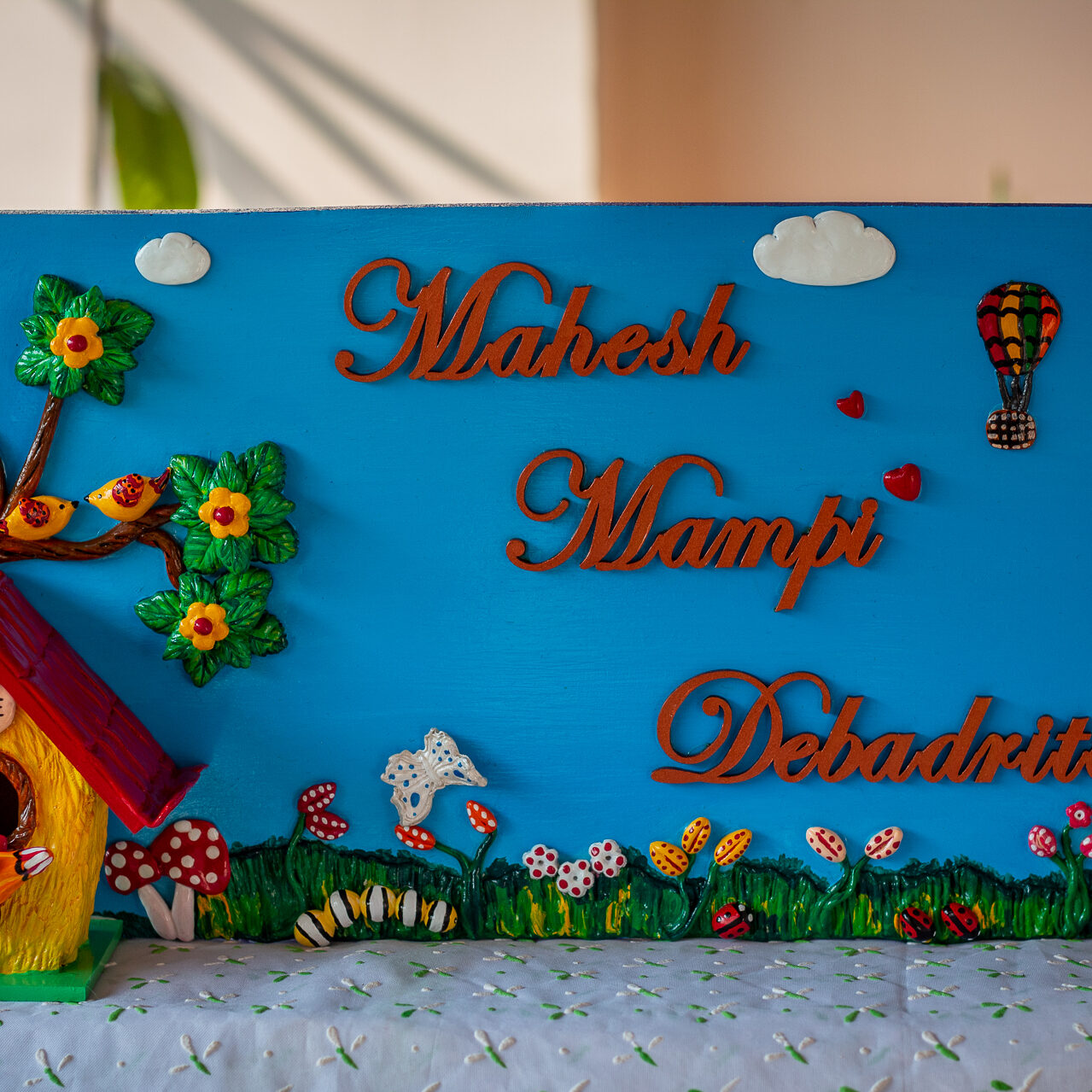 Handmade Clay Nameplates Easy Handmade Name Plate PaintSewGlueChew