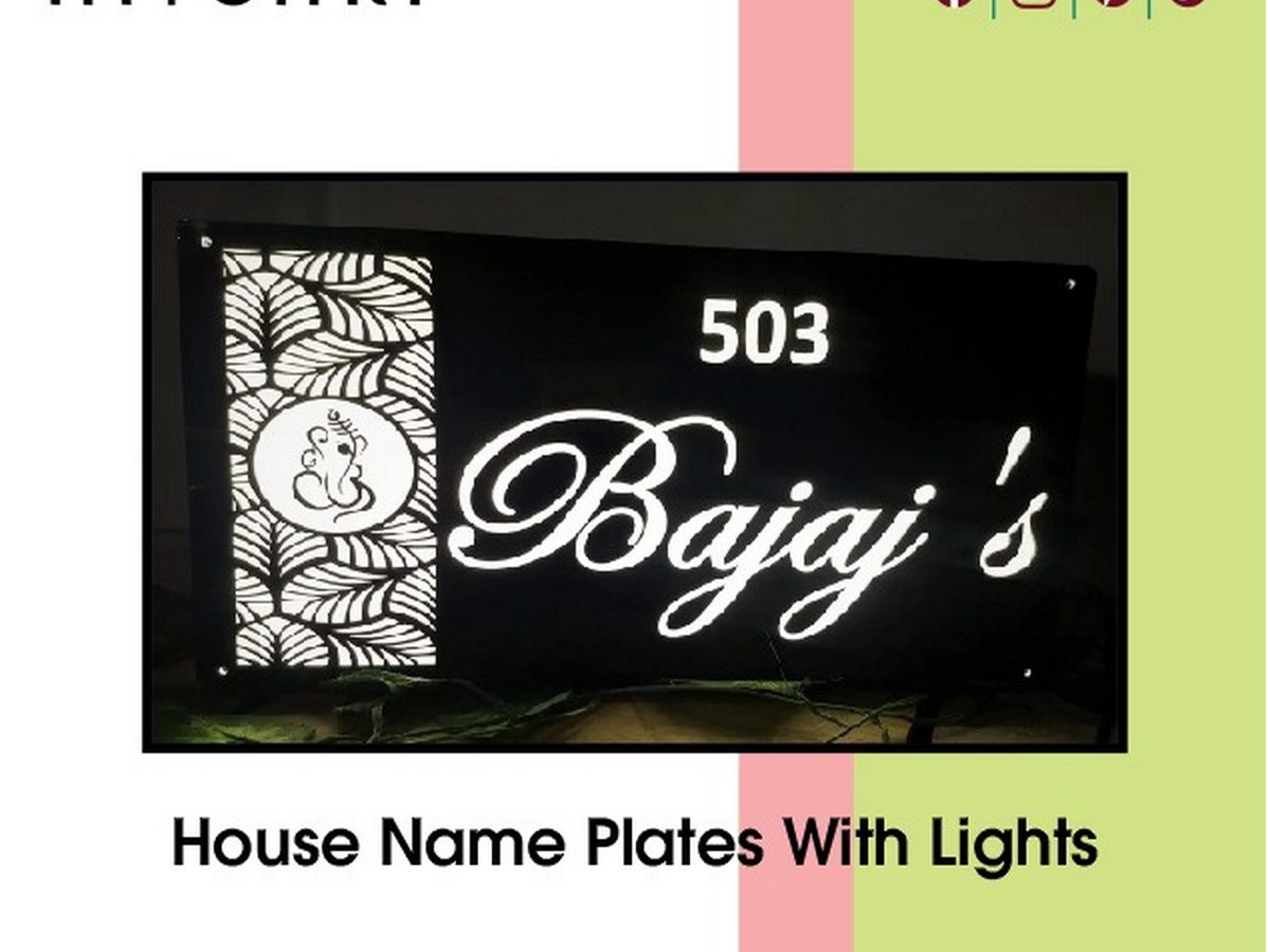 Glass Name Plate Designs For Home